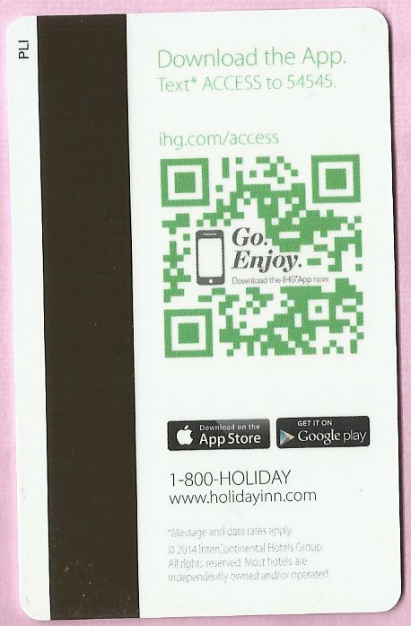 Holiday Inn IHG Rewards Club App Hotel Room Key Card | eBay
