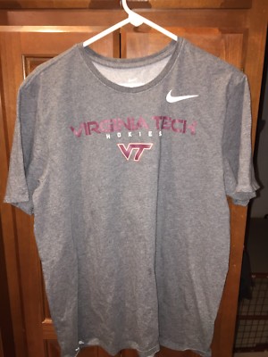Nike Dri Fit NCAA Virginia Tech Hokies Shirt XL Nike Gray Shirt XL | eBay