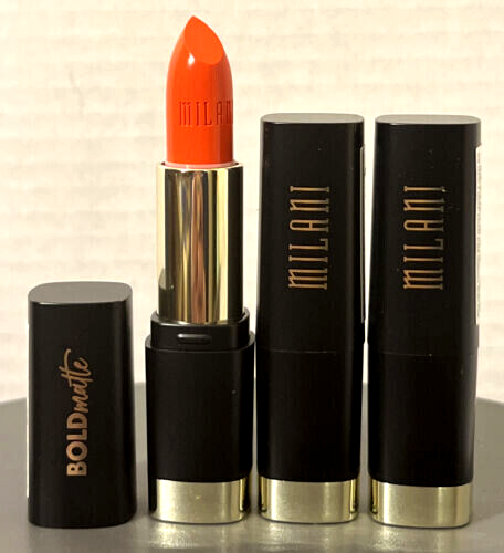 MILANI LIPSTICK Matte I AM BRAVE #25 Orange BOLD COLOR STATEMENT Full ...