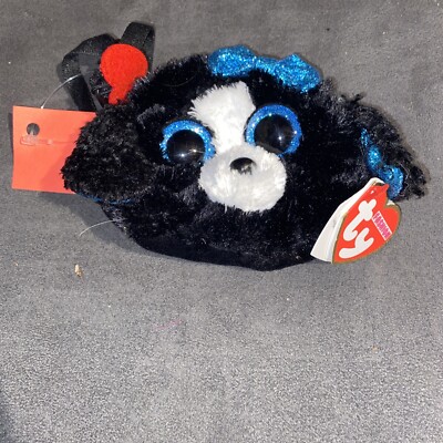 TY TRACEY / Plush Child Toy Zipper Wallet Wristlet Purse / 5" Black ...