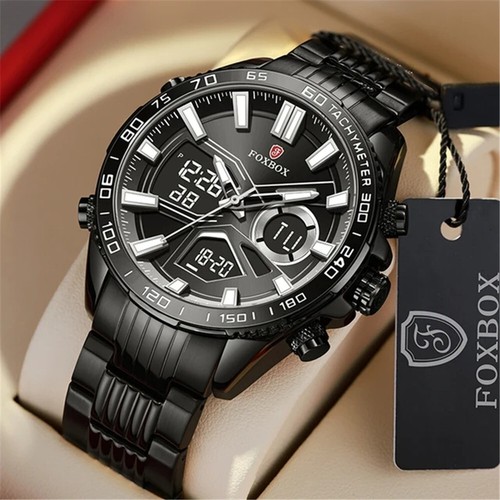 LIGE FOXBOX Men Digital Watch Sport Wristwatch Boys Steel Electronic ...