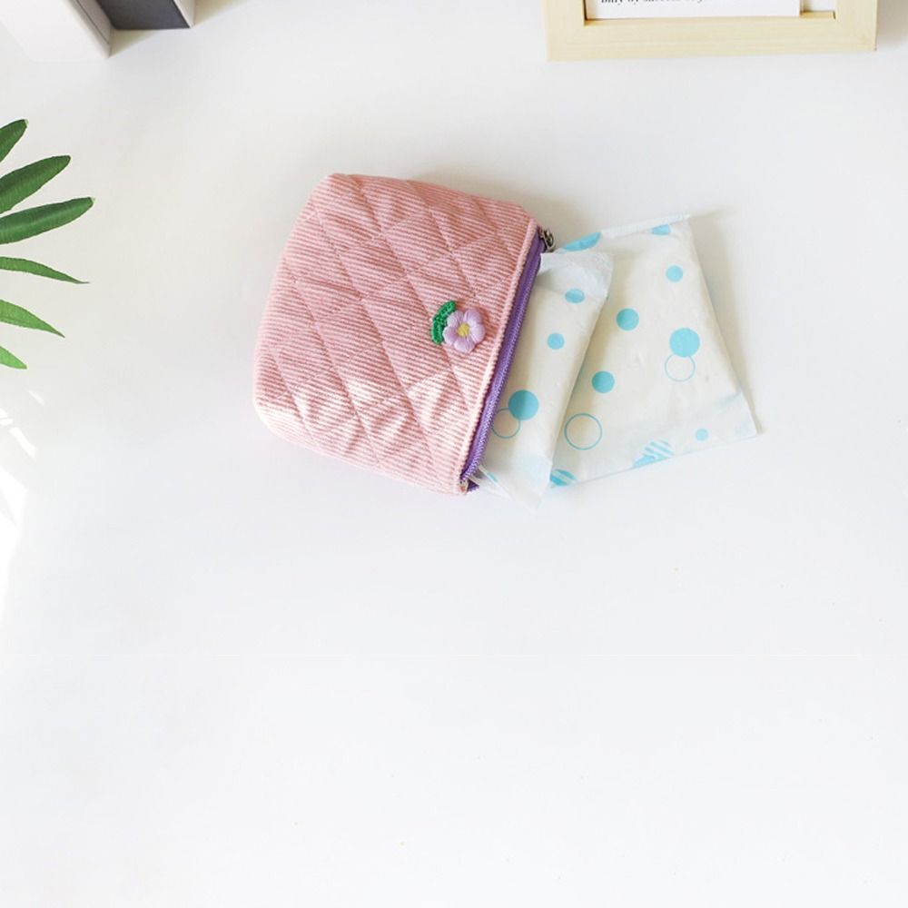 Card Holder Mini Wallet Corduroy Mini Storage Bag Simple Cute Coin ...