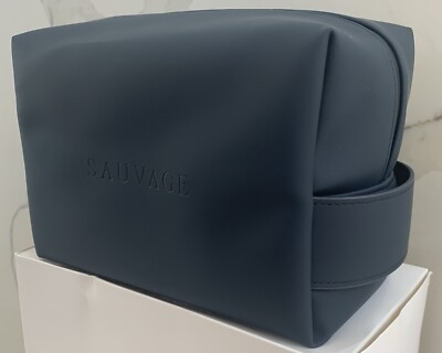 Dior Beauty Sauvage Pouch slate blue dopp toiletry travel Bag New in ...