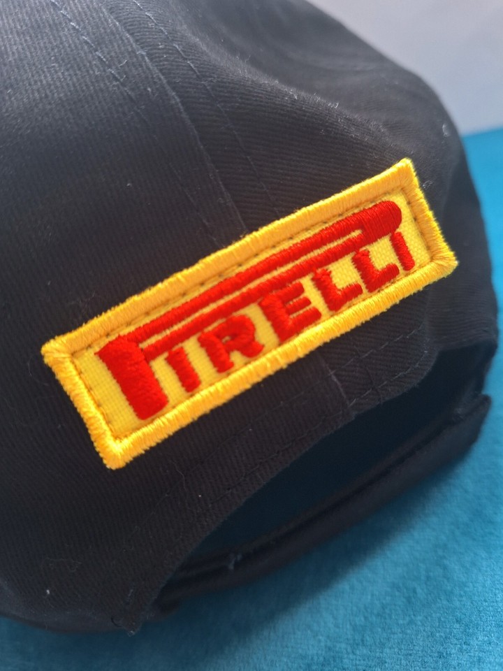 Pirelli Racing Black Cap Logo Embroidered Adjustable Strap | eBay UK