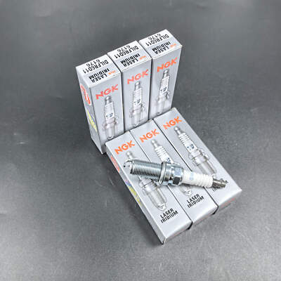6pcs Laser Iridium Spark Plug For NGK 6176 DILFR6D11 Lexus Camry Avalon ...