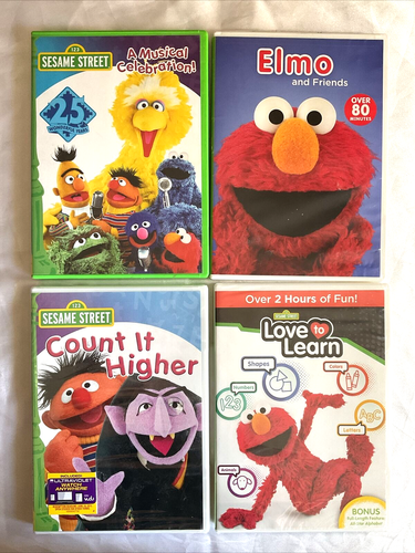 4 Sesame Street DVD Dvds Count Elmo 25th Birthday New and Used Lot | eBay