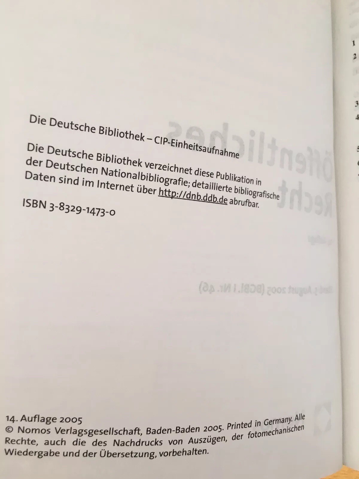 Nomos Gesetze | Öffentliches Recht | 14. Auflage | August 2005 (BGBl. I ...