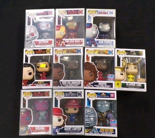 FUNKO POP! MARVEL Lot MCU ULTRON IRON MAN LOKI VISION KORG | eBay