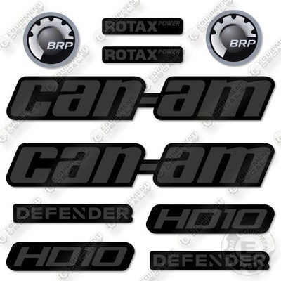 Fits Can-Am Defender HD10 Decal Kit UTV- DARK GREY - 7 YEAR OUTDOOR 3M ...