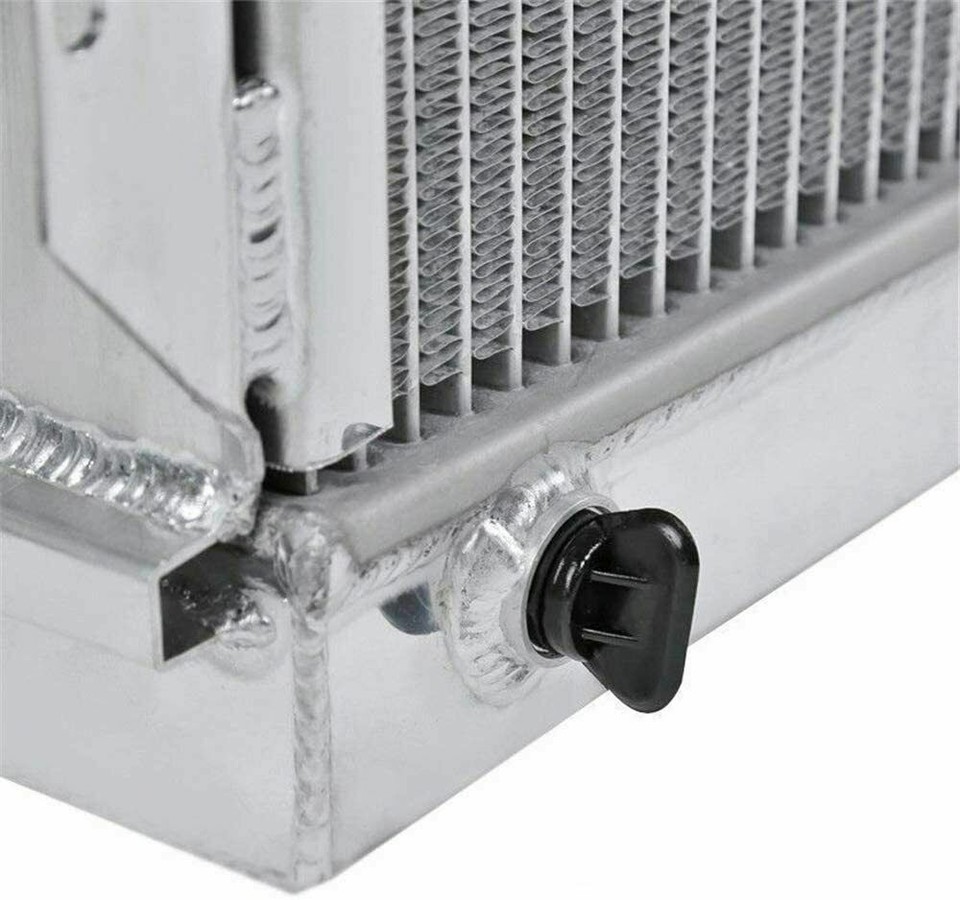 Aluminum Radiator + Fans For 1979-1993 Ford Mustang GT/LX V6/V8 AT/MT ...