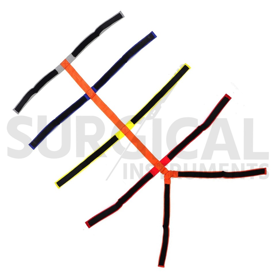 Backboard Color Coded Spider Straps for Spine Board Stretcher ...