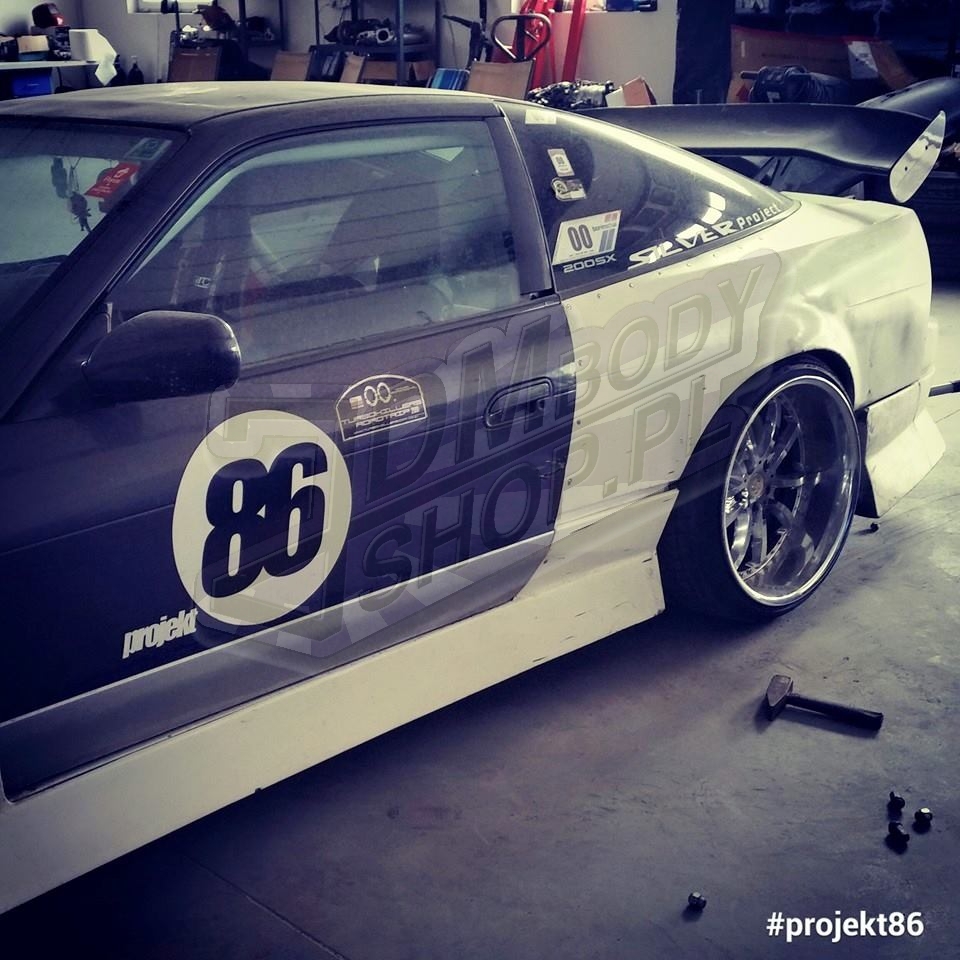 For Nissan S13 Rear Koguchi Fenders +70mm style wide body overfenders ...