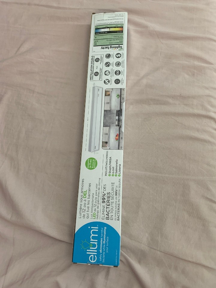 ELLUMI 12 Inch ANTIBACTERIANA LED UNDER CABINET LIGHT HARDWIRED ALUMINUM WHITE | eBay