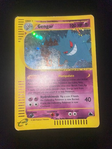 Pokemon Card Gengar Set Skyridge Holo Rare #H9 Eng Good Condition | eBay