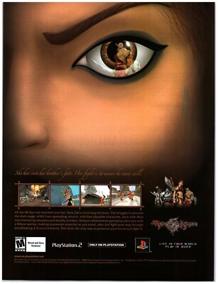 2005 Rise Of The Kasai Print Ad, PlayStation 2 Warrior Reflection Woman ...