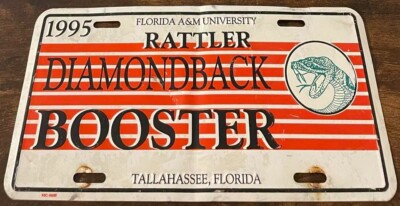 Florida A&M University Diamondback Booster License Plate Rattlesnake ...