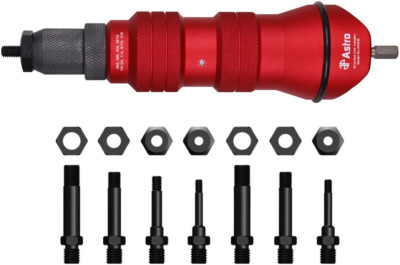 Astro Pneumatic Tool ADN38 XL Rivet Nut Drill Adapter Kit - 3/8 ...