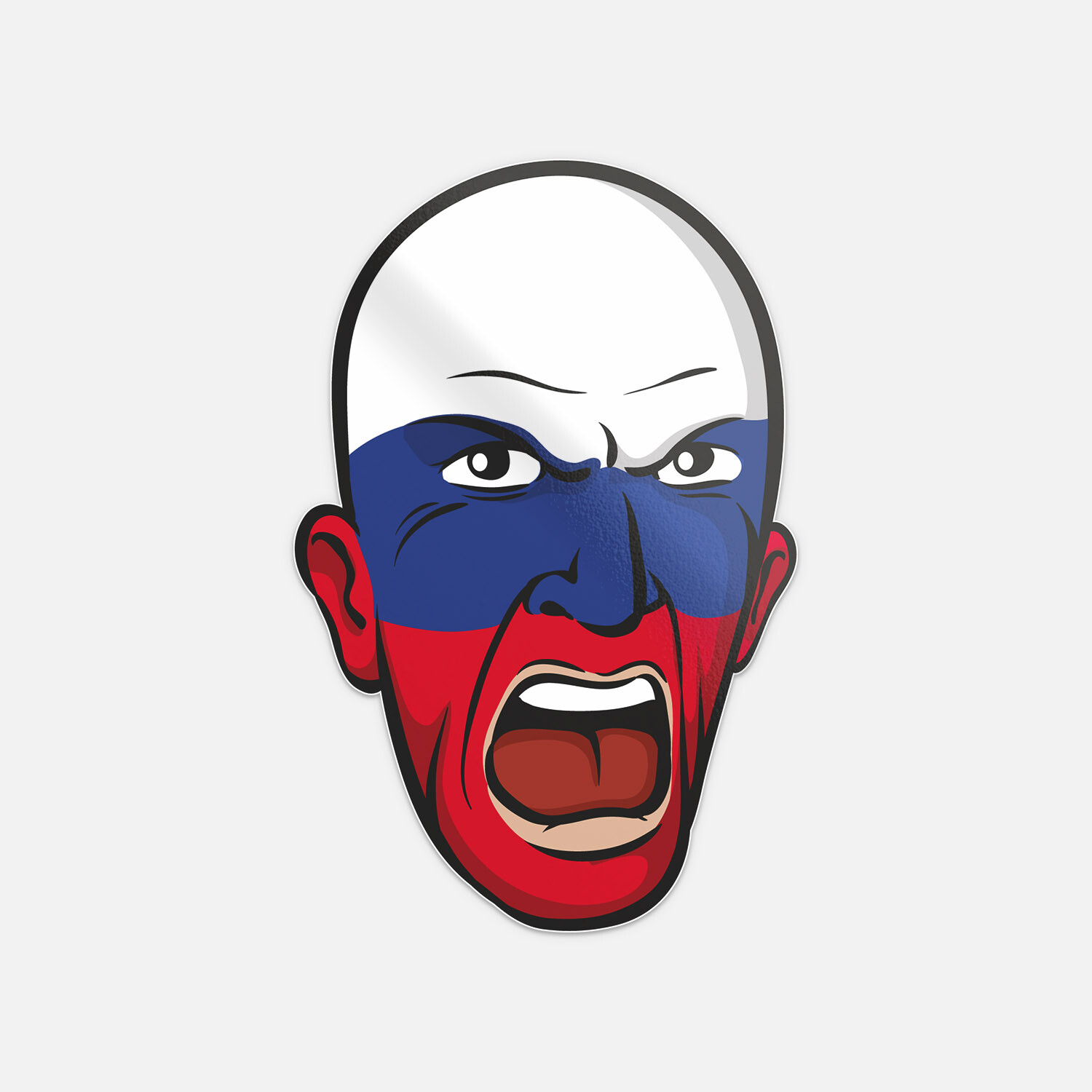 Russia Face Fan Sport Vinyl Sticker Decal | eBay