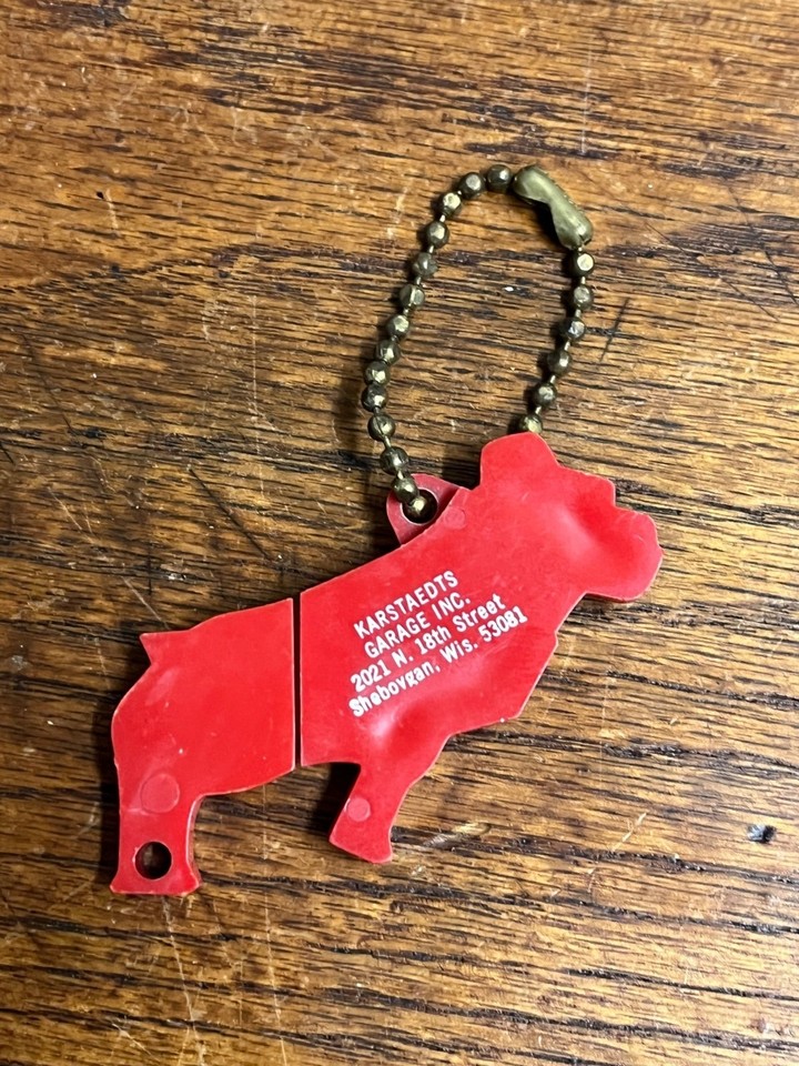 Vintage MACK Trucks Red Bulldog Plastic 2pc Keychain Advertising ...