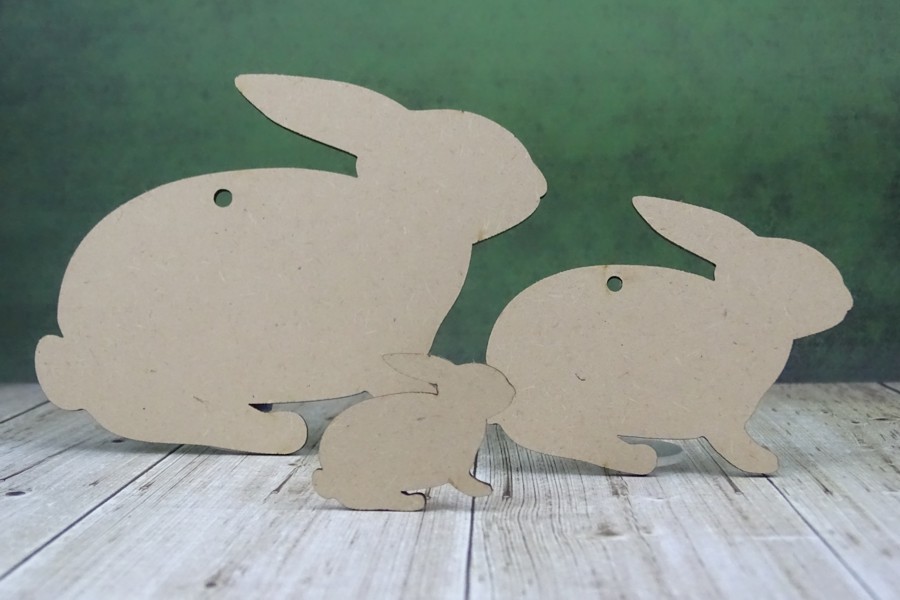 Wooden rabbit / Easter bunny shapes MDF or plywood craft blanks and cut ...