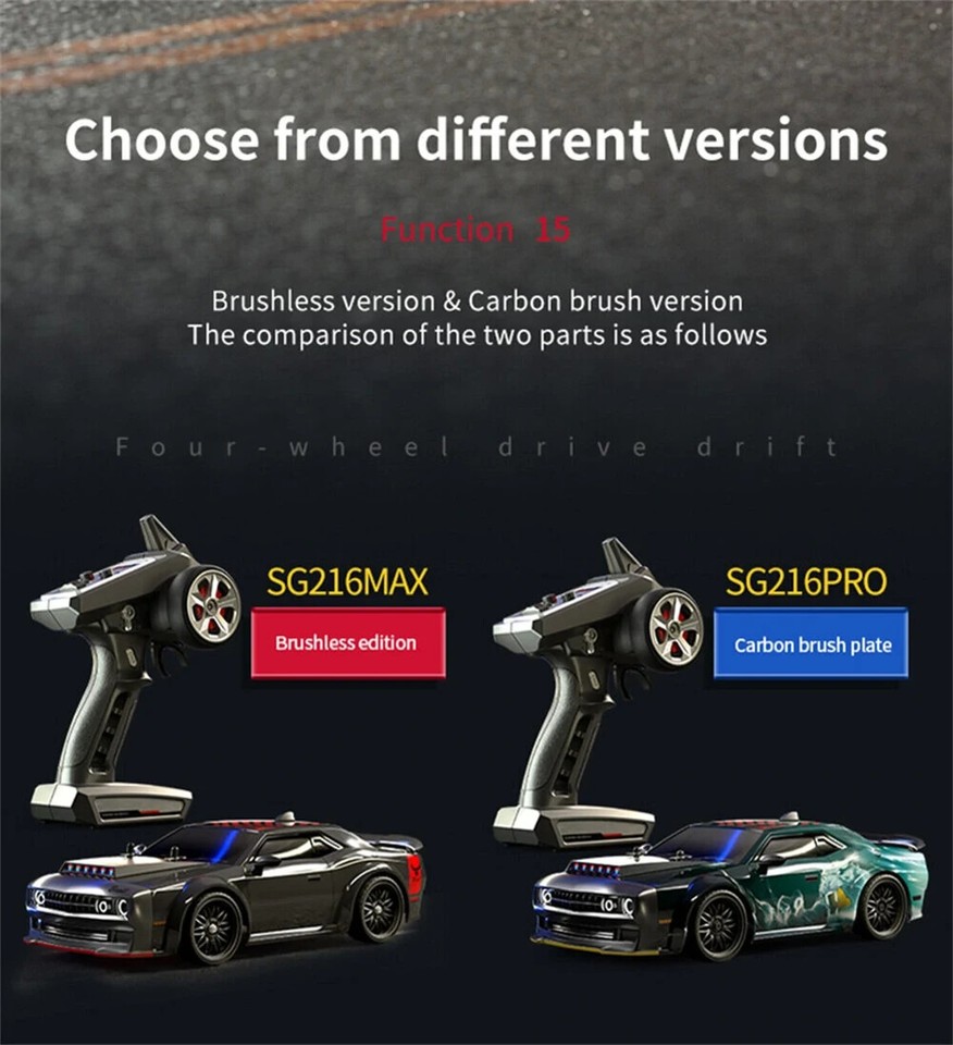 ZLL SG216 PROMAX 116 2.4G 4WD Brushed 70kmh High Speed RC Drift Car w ...