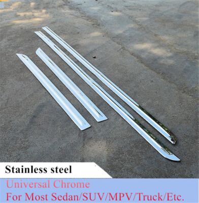 Stainless Steel Car Door Line Side Skirt Sill Trim Chrome Cover Molding ...