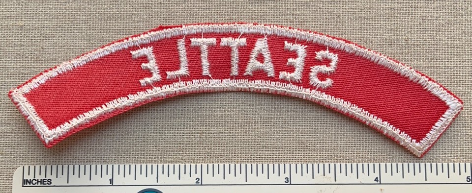 Vintage SEATTLE Boy Scout Red & White Community Strip PATCH BSA RWS ...