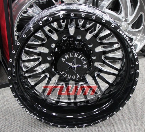 6 NEW American Force J03 Plague Black 22x8.25 Dually Wheel Rim W/TIRES ...