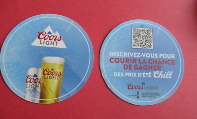 Coors Light Chill Contest (Contest is Over) Coaster / Beer Mat (Words ...