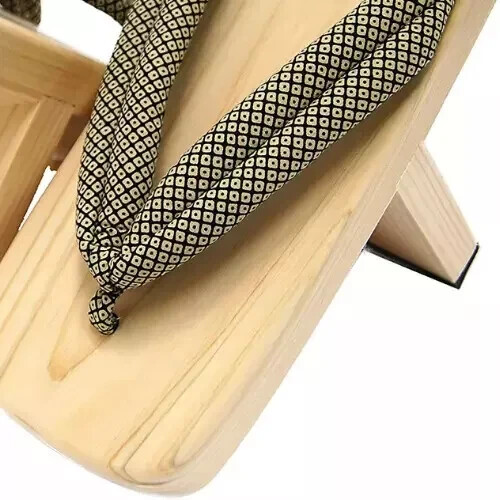 One Tooth Sandals Geta Black Japanese Traditional Wooden Tengu Balance ...