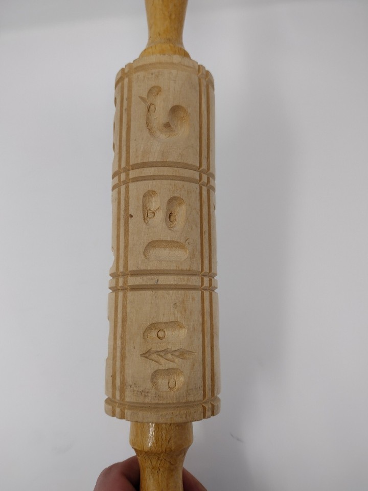 Wood Springerle Rolling Pin Cookie Mold 3 Panel | eBay