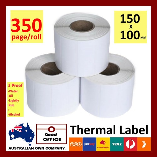 Thermal paper roll label 350 page 150x100 mm tags address ship eparcel ...