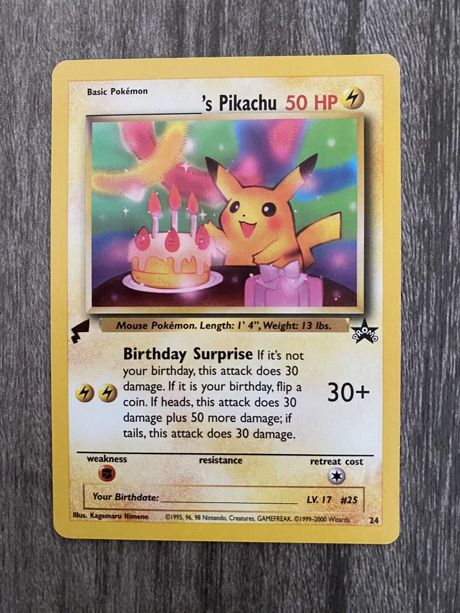 Pikachu Happy Birthday Card