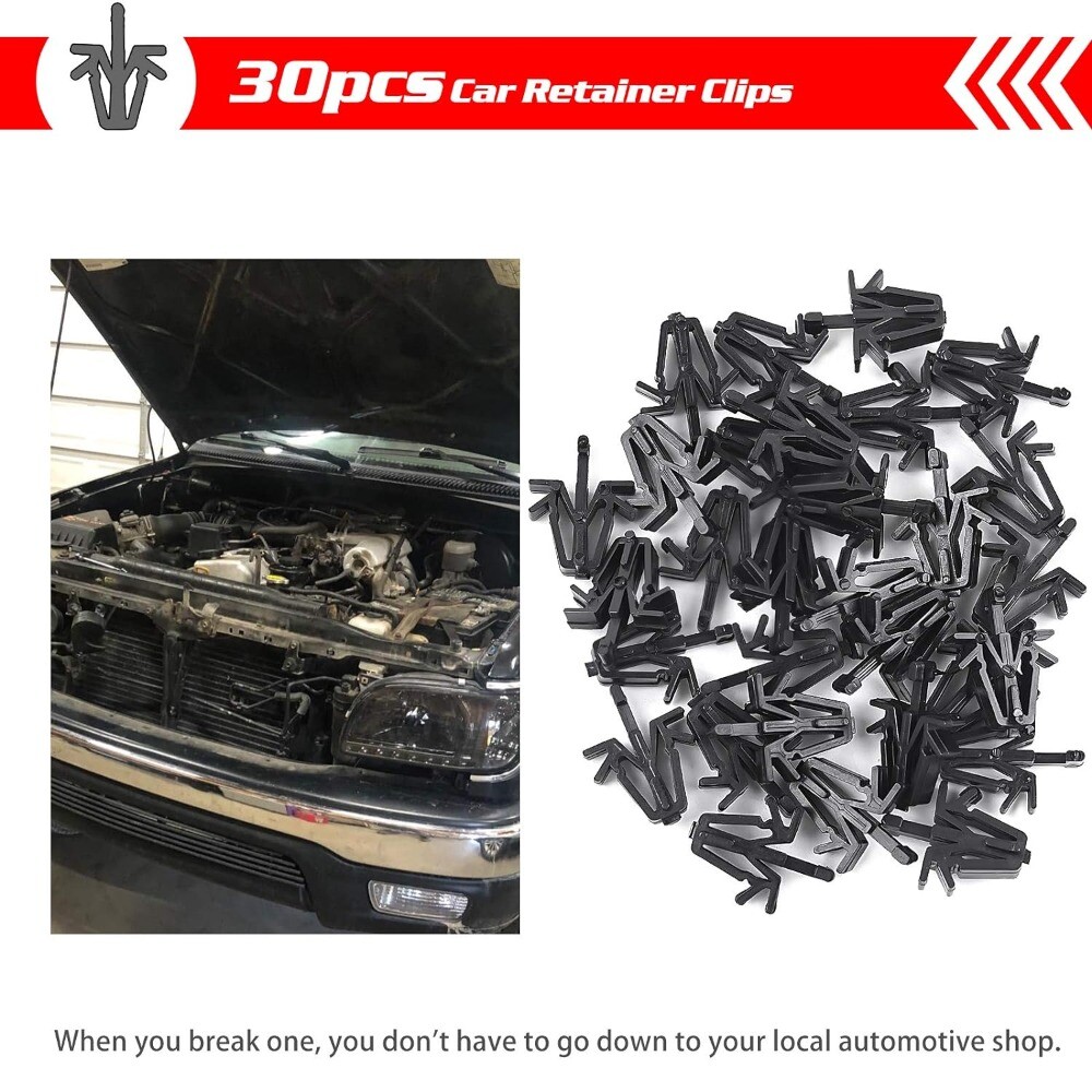 Black Grill Clips Retainer Nylon Car Clips Grille Assembly Clip for ...