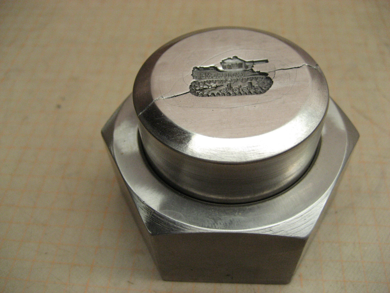 VTG Rare WWII Cadillac M5 Tank Die Stamp Tool Paperweight for Pin Medal ...