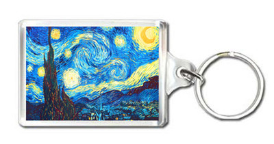 Vincent Van Gogh Starry Night Keyring Keychain | eBay UK