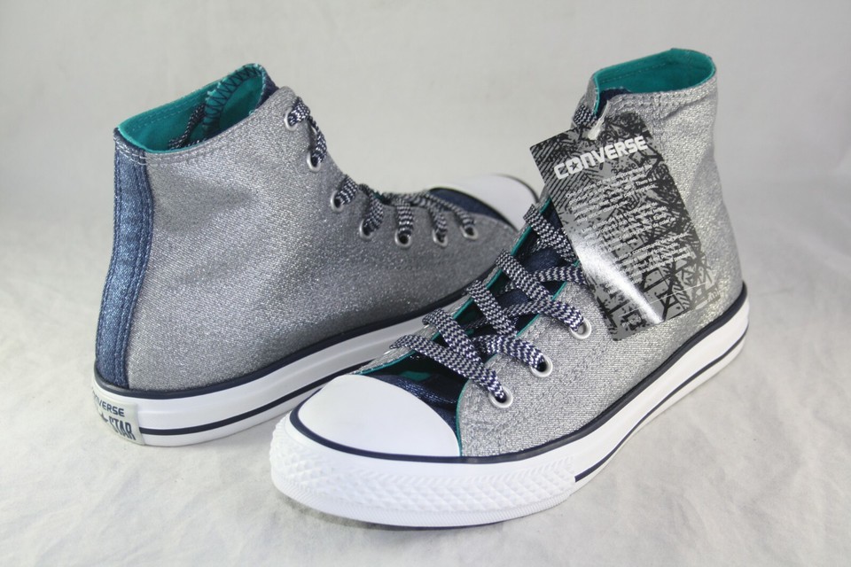 Converse Chuck Taylor All Star Metallic Wolf GREY MIDNIGHT NAVY Sneaker ...