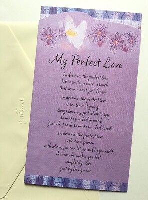 SWEET/LOVING VINTAGE HALLMARK FOLD-OUT VALENTINES DAY CARD “MY PERFECT ...