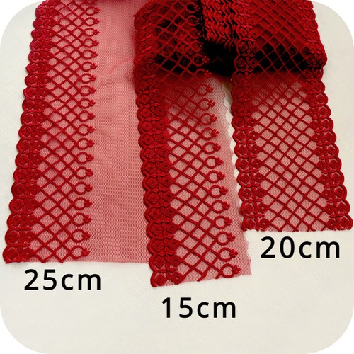 15/20/25cm Mesh Trimming Lace Edging Embroidered Floral Upholstery Sew ...