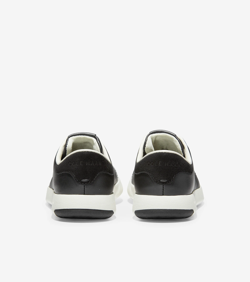 Cole Haan Women's GrandPrø Tennis Sneaker Black-Optic White Leather ...