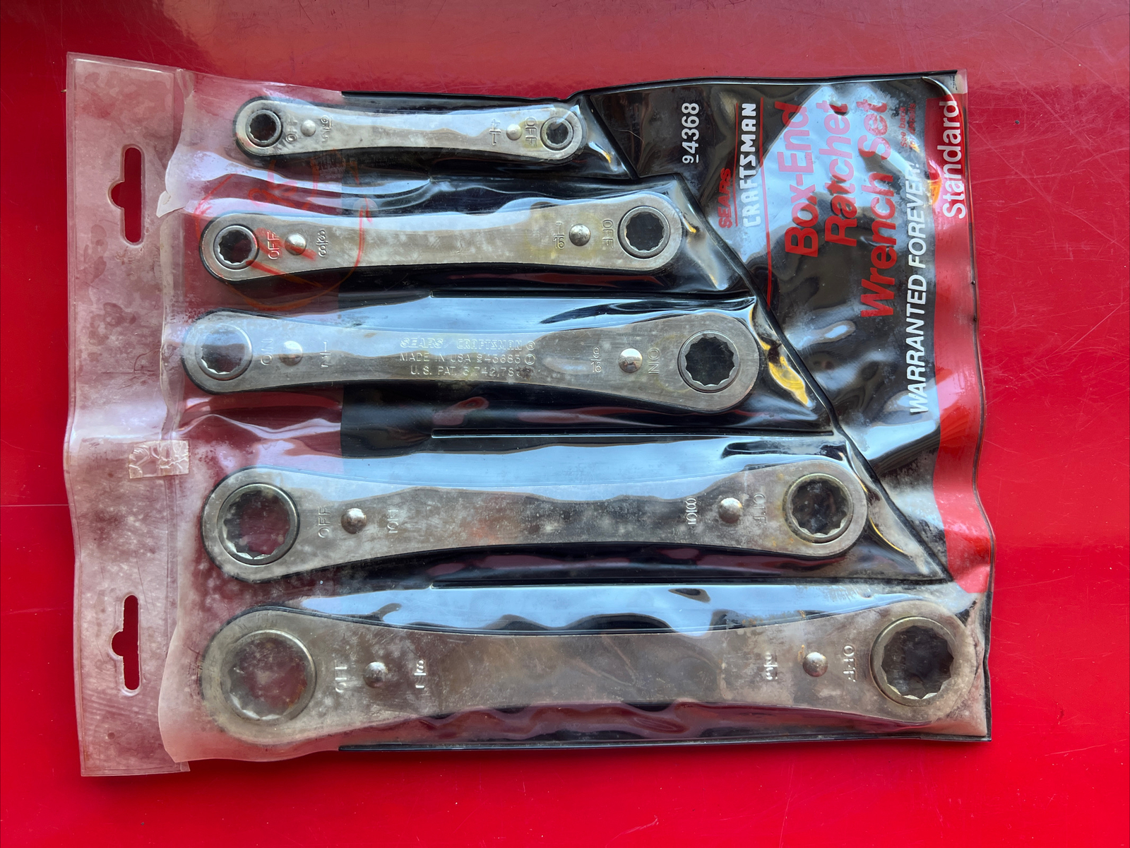 Vintage CRAFTSMAN Ratcheting Double End Box Wrenches SAE 9-4368 - Set ...