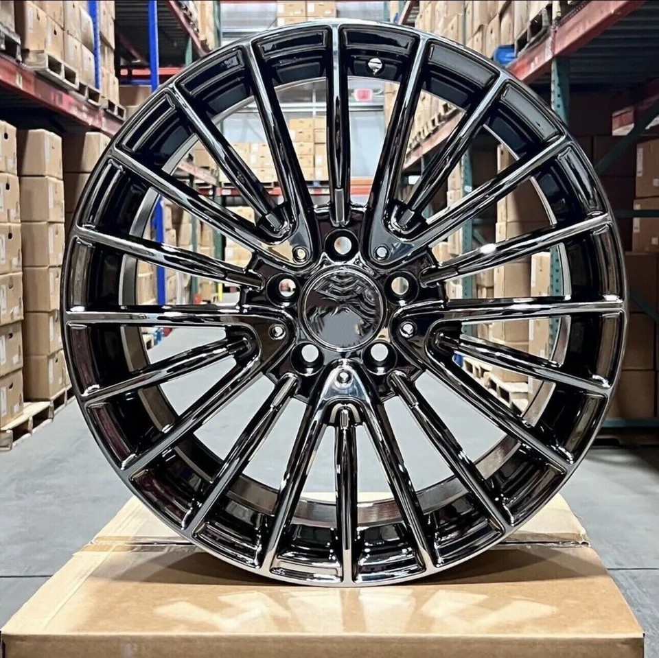 18" BLACK CHROME RIMS AMG STYLE WHEELS FITS MERCEDES BENZ CLA250 GLA ...