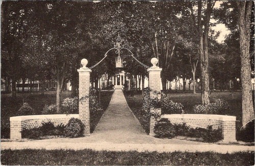 Gate to Hathorn Hall, Bates College, LEWISTON, Maine Postcard ...