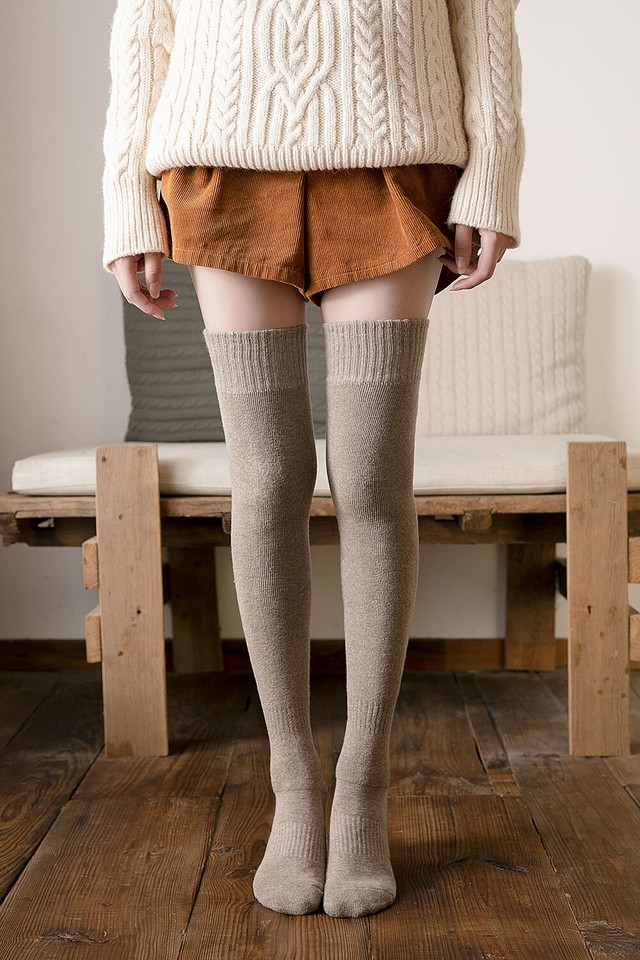Extra Warm Knee Long Socks,Winter Over Knee Socks,Non Slip Long Winter ...