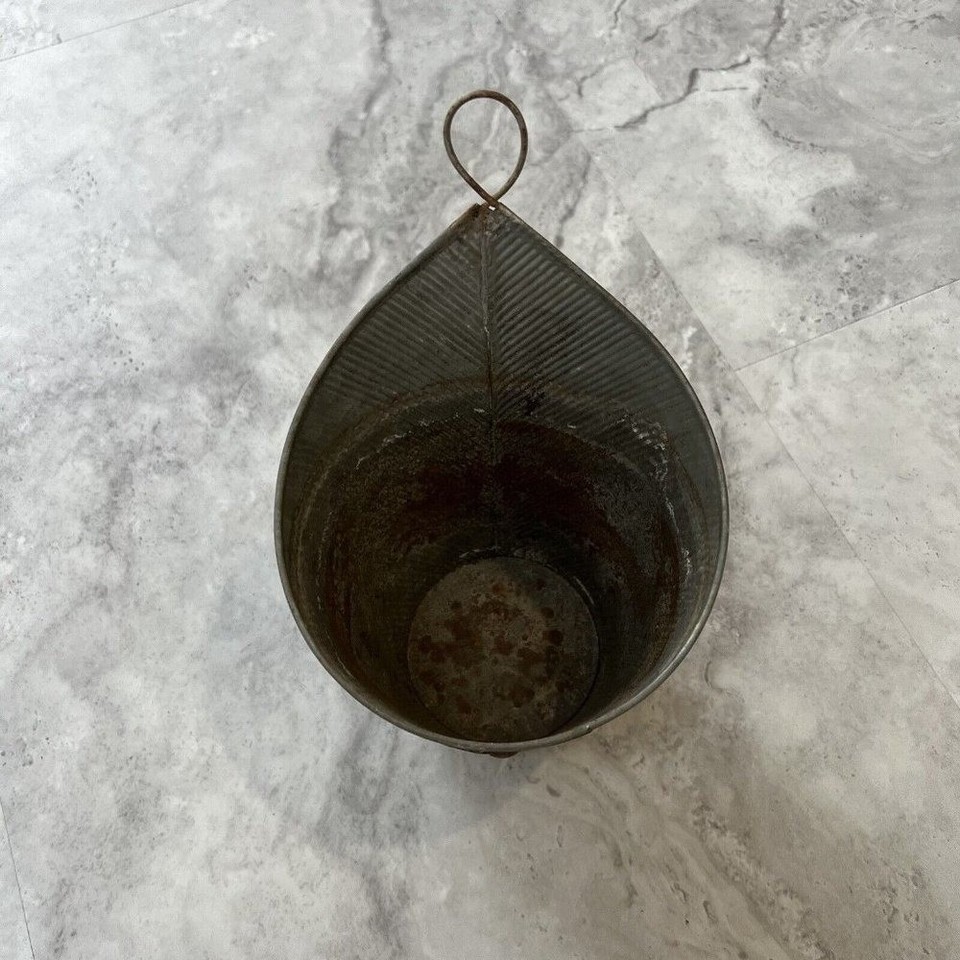 Galvanized Metal Flower Pot Handled Bucket Hanger FLOWERS & GARDEN | eBay