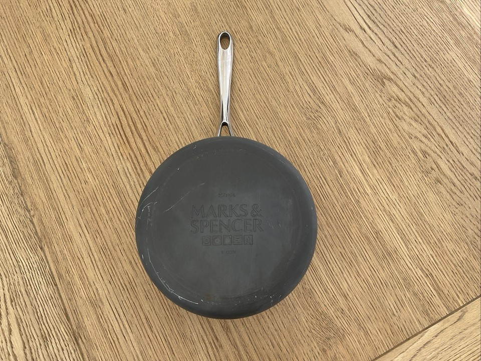 Marks And Spencer Non Stick Saucepans Set Of 3 With Lids Used Good ...
