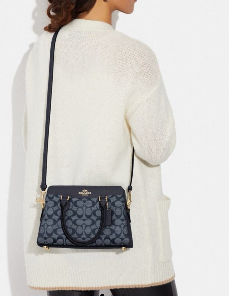 NWT Coach Women’s Mini Darcie Carryall Bag Signature chambray Denim ...