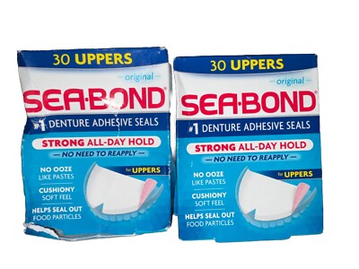 4 Pack Sea-Bond Lower Adhesive Denture Seals, Original, 30 Ct | eBay