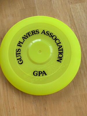 Wham-O GPA Yellow Pro Model Guts Frisbee/Flying Disc Black lettering ...