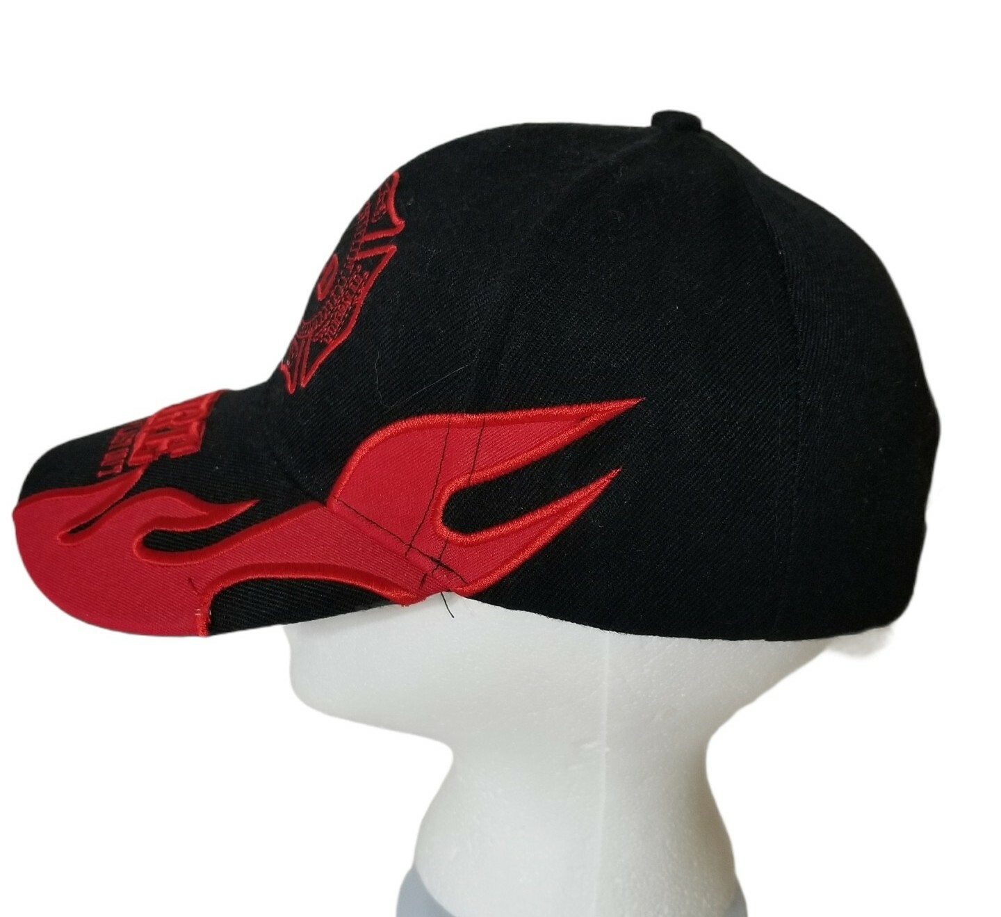 Fire Department First In Last Out Flames Embroidery Adjustable Cap New ...
